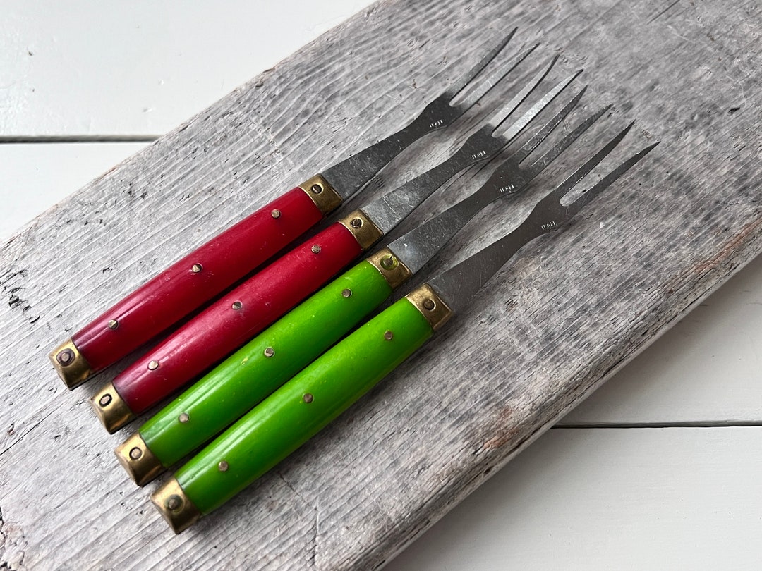 French Forks for the Holidays, Red and Green Handled Forks, Inox Forks ...