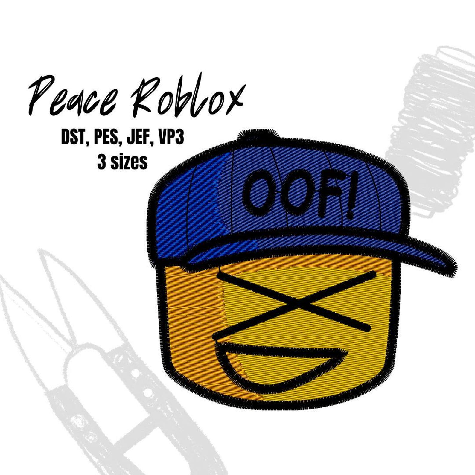 Roblox Noob Love, Peace, OOF, Designs Digital Embroidery Machine File ...