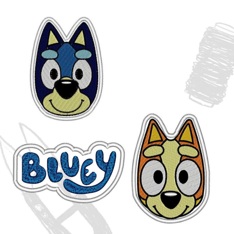 Bluey & Bingo and Logo Characters Embroidery Files - Etsy
