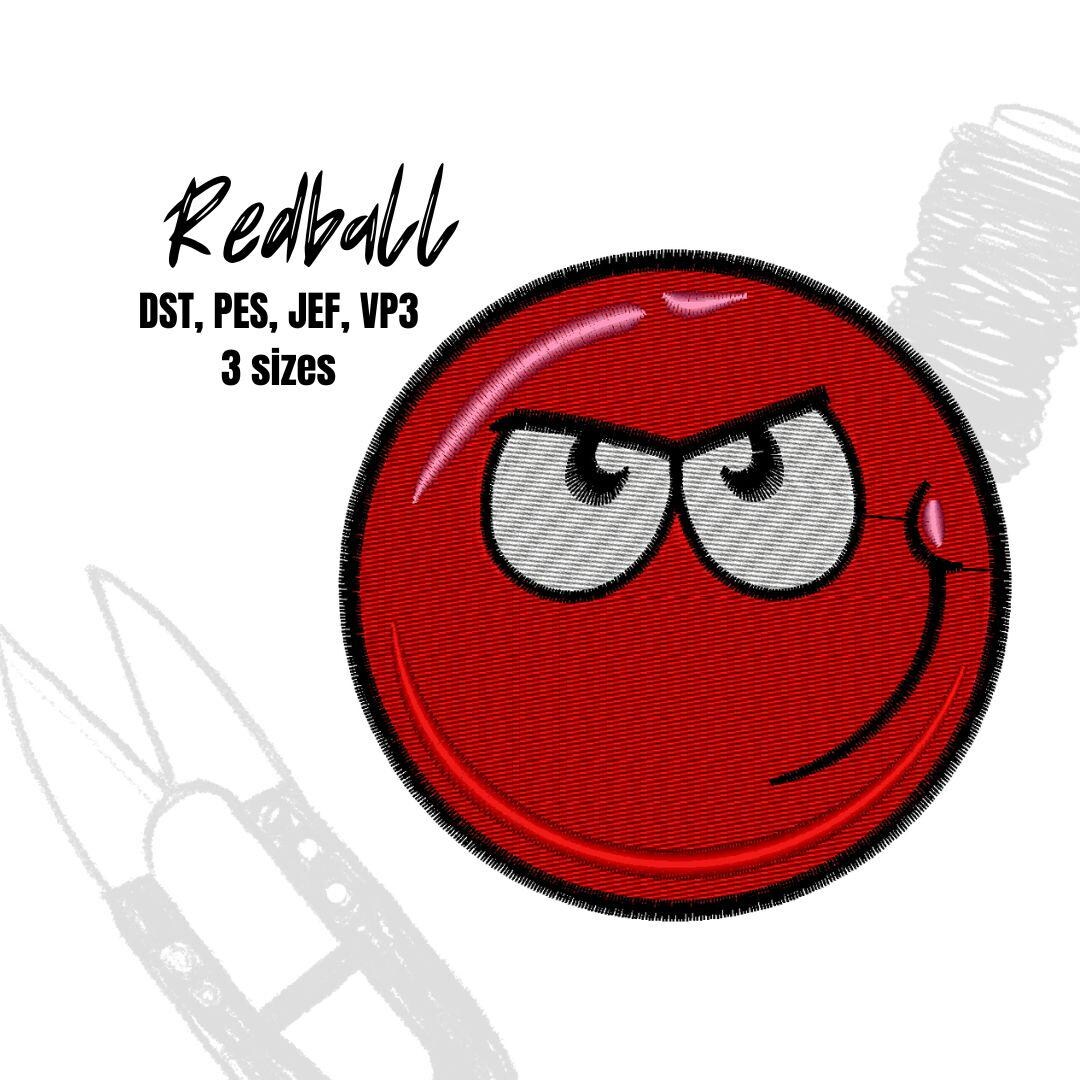 Red Ball Character Embroidery File - Etsy