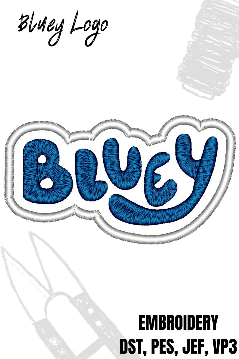Bluey & Bingo and Logo Characters Embroidery Files - Etsy