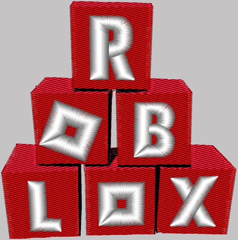 Roblox Blocks Logo Digital Embroidery Machine File - Etsy