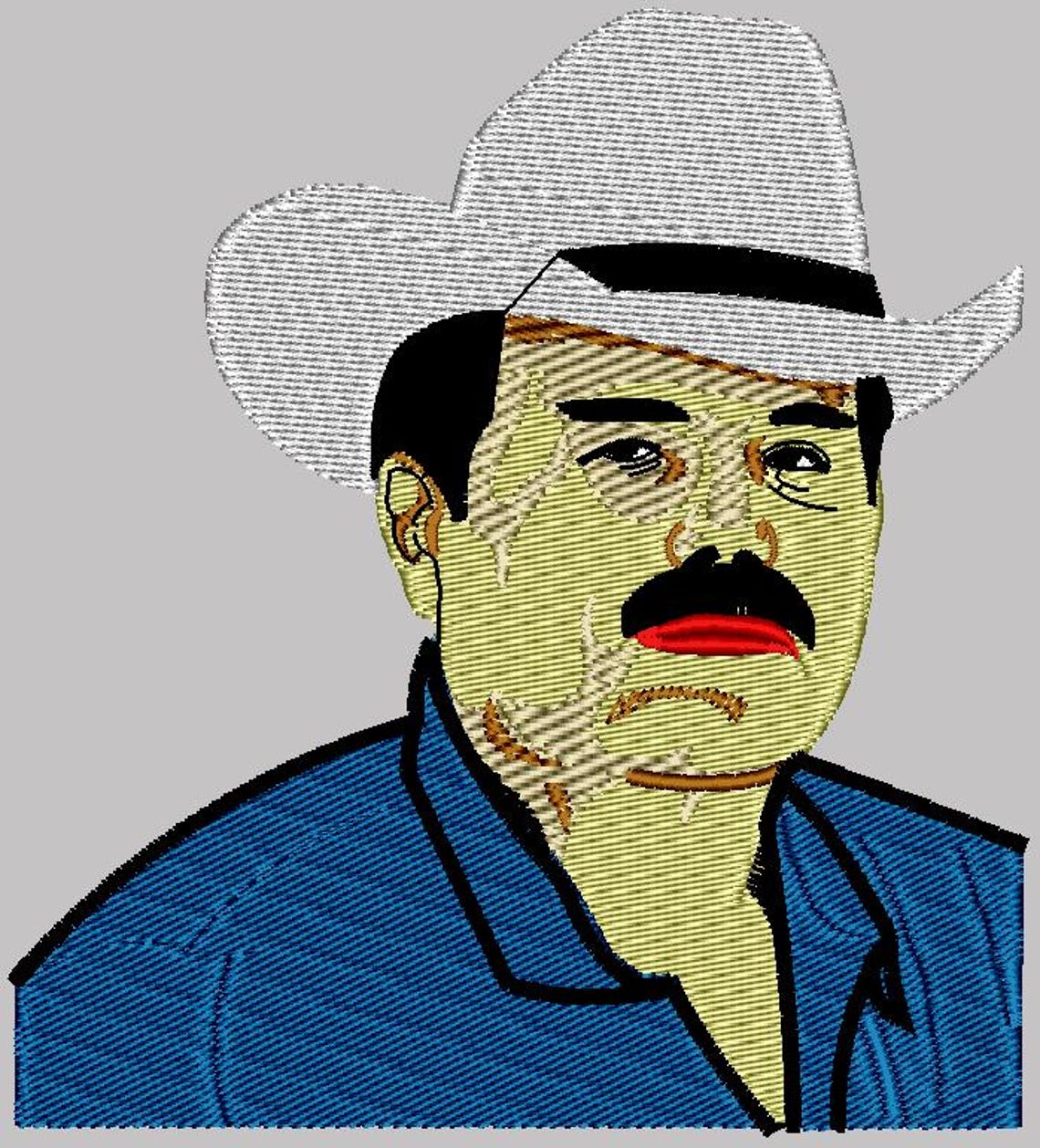 Mayo Zambada MZ Sombrero Bordado Digital Embroidery File - Etsy