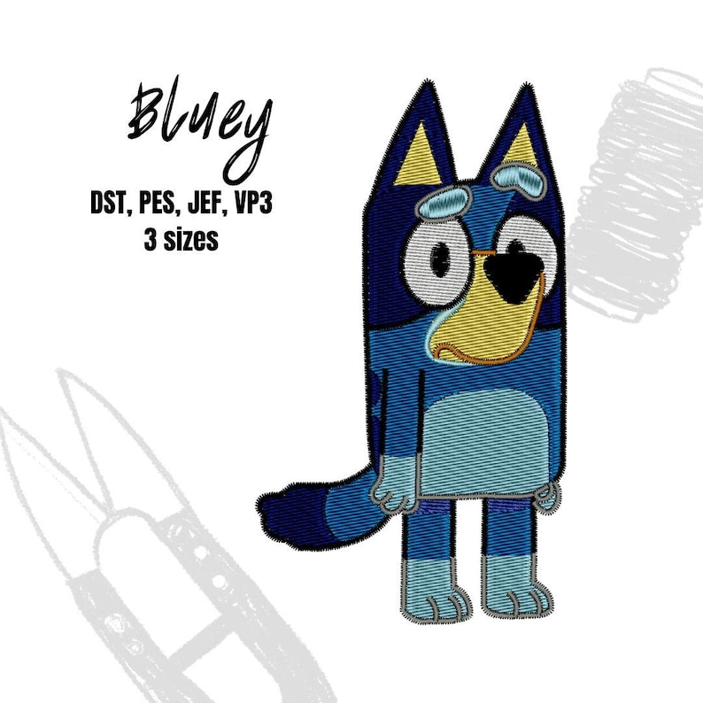 Bluey and Logo Characters Digital Embroidery Machine Files - Etsy