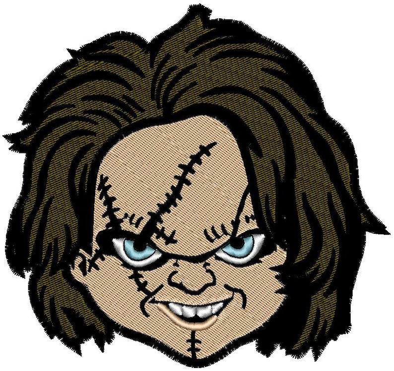 Chucky, Spooky Halloween Character Embroidery Machine Digital File - Etsy