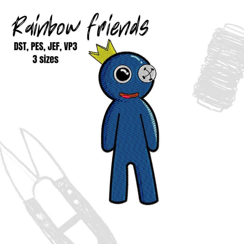 Roblox Rainbow Friends Character Embroidery File - Etsy