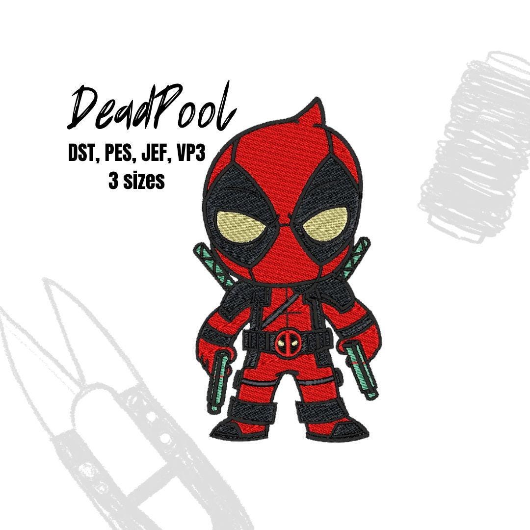 Deadpool Character Embroidery File - Etsy