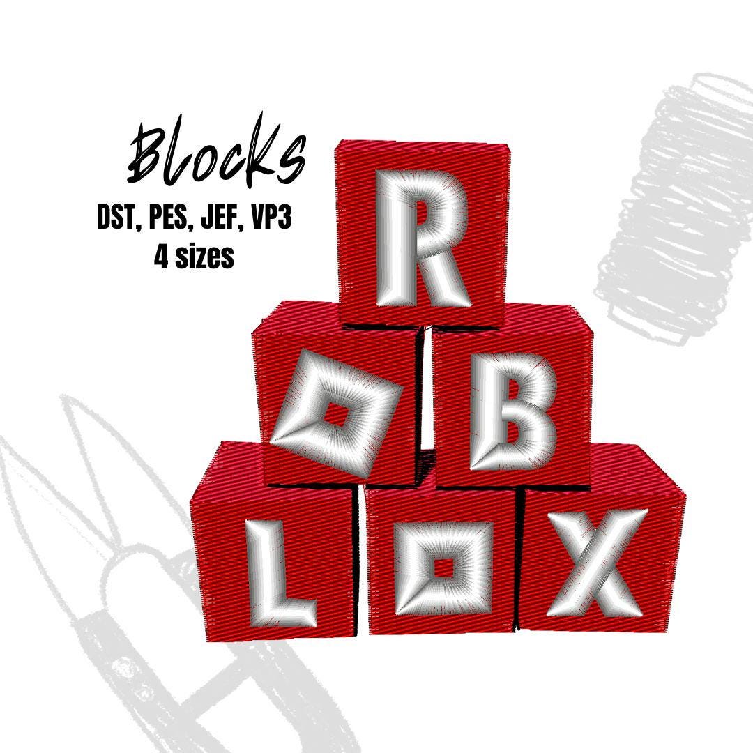 Roblox Blocks Logo Digital Embroidery Machine File - Etsy