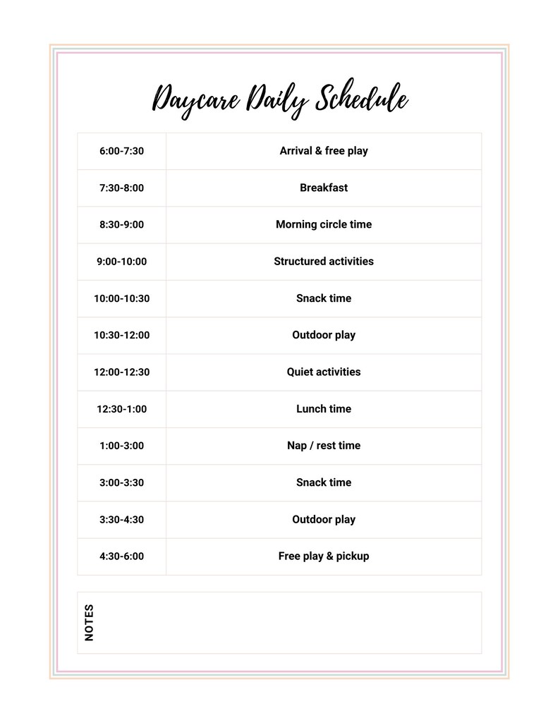 Daycare Bundle - Print or Edit in Canva - Etsy