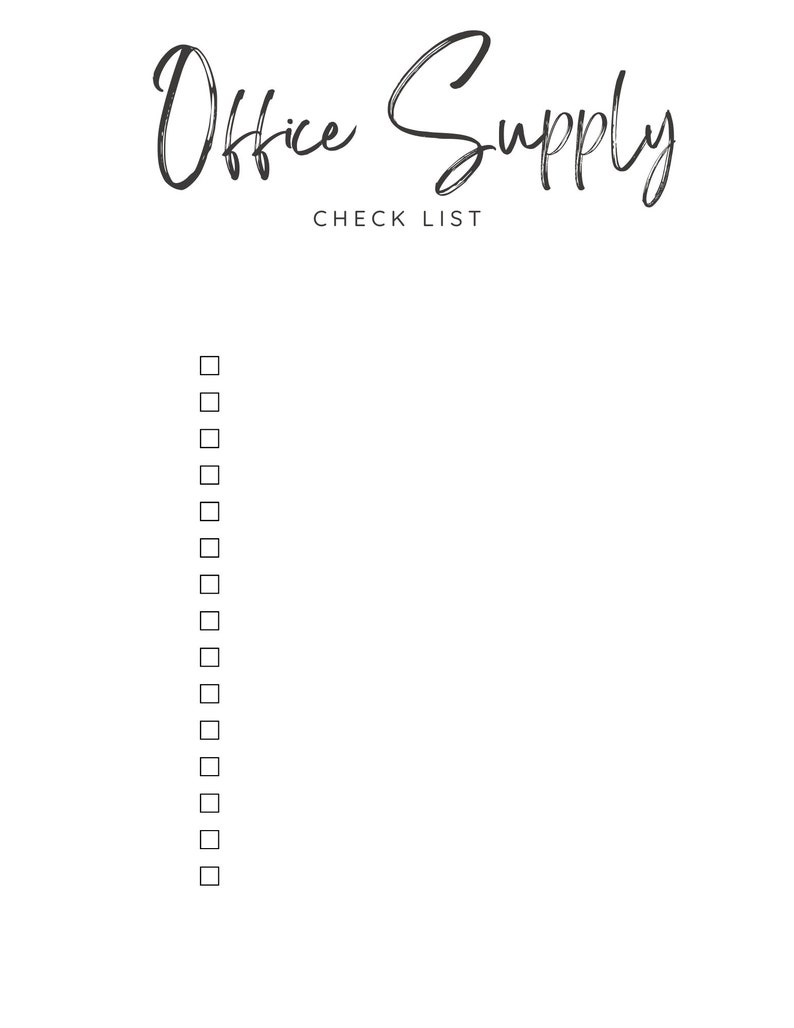 The Ultimate Office Supply & Inventory List Template - Etsy