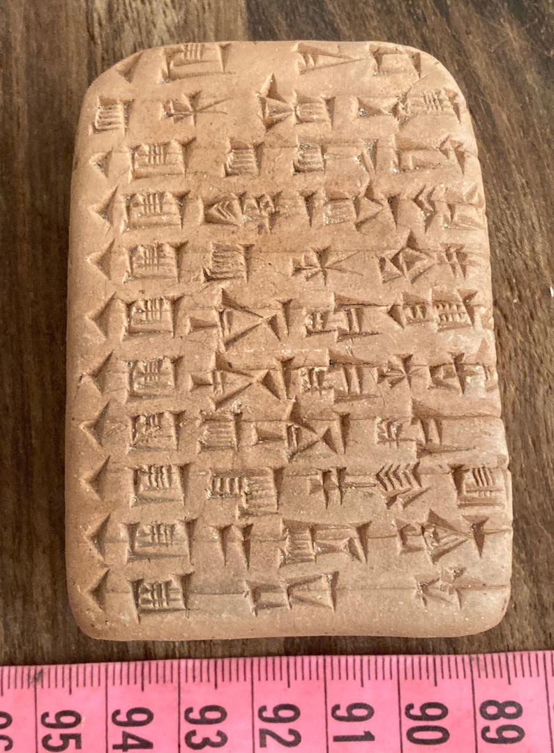 Sumerian Clay Tablet Museum Replica - Etsy
