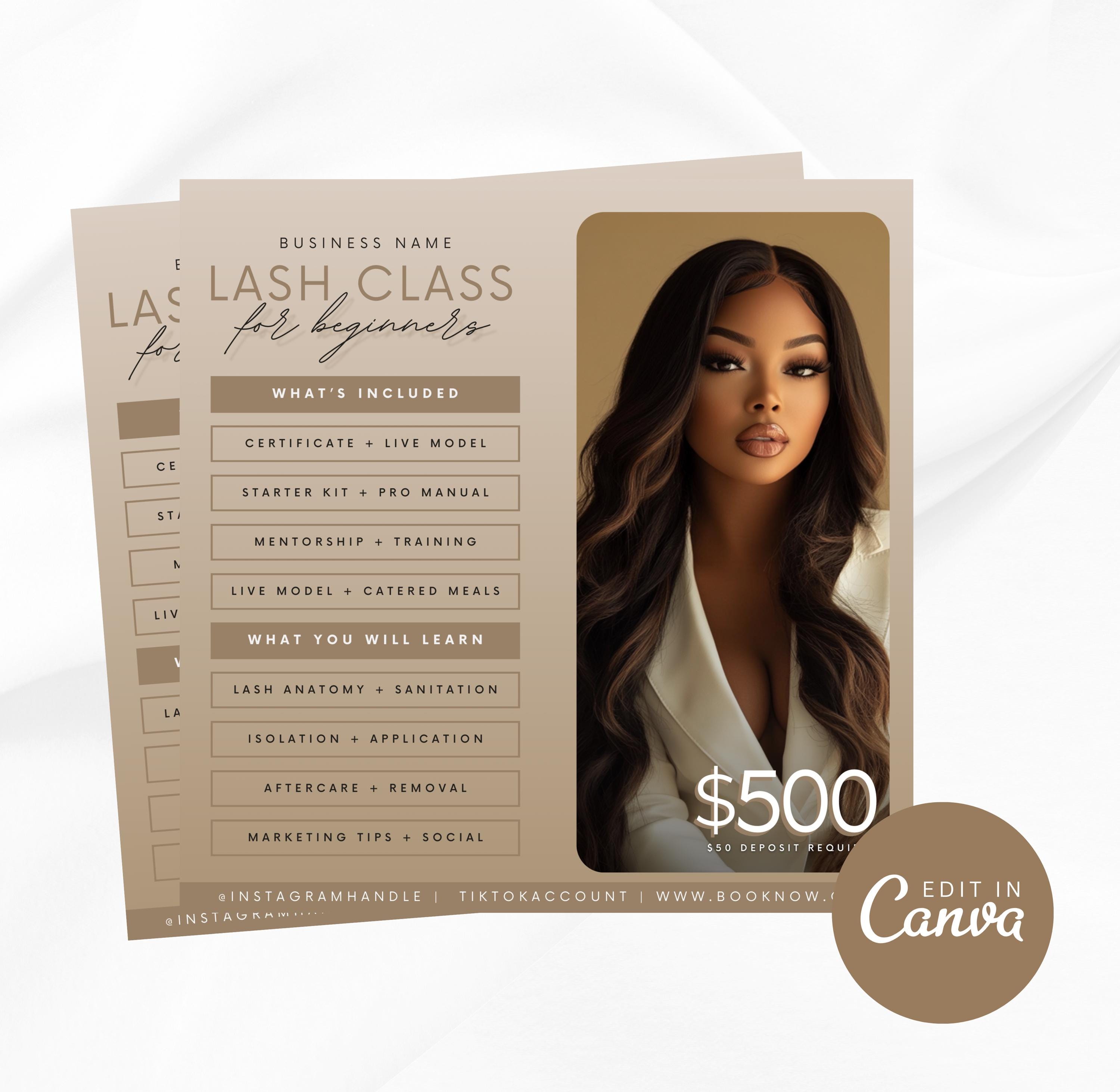 Lash Class Flyer, Lash Extension Flyer, Lash Training Course, Lash Tech ...