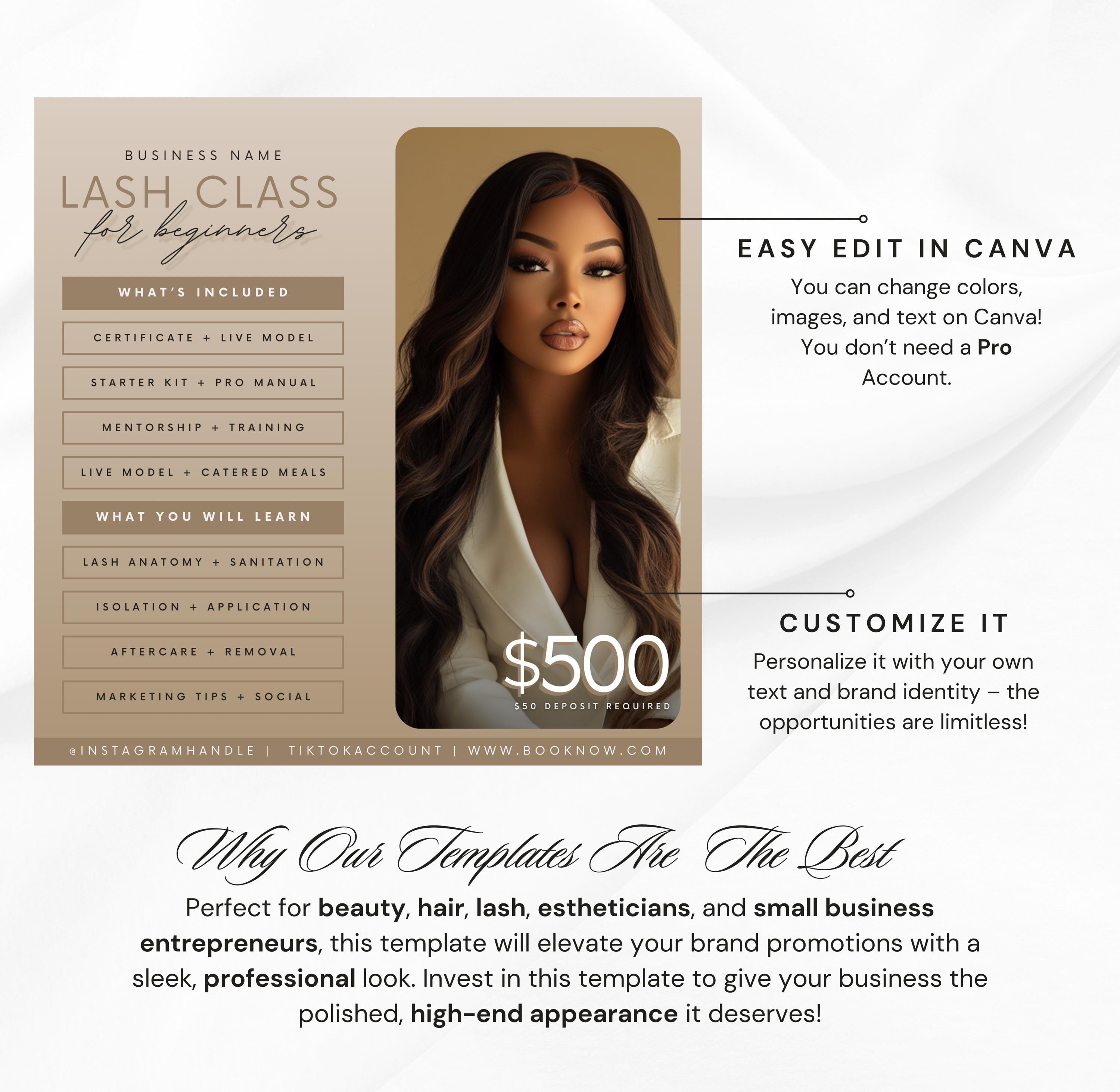 Lash Class Flyer, Lash Extension Flyer, Lash Training Course, Lash Tech ...