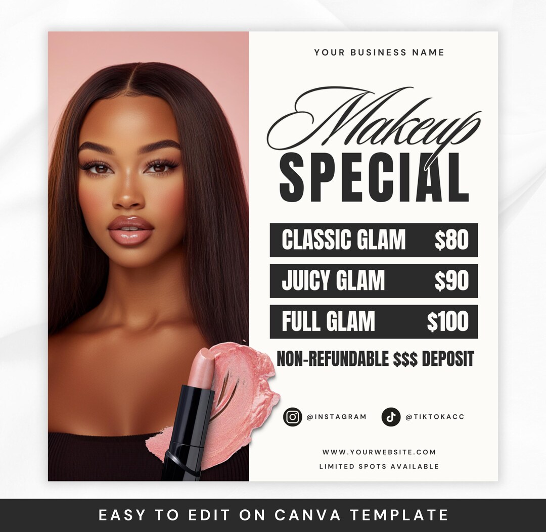 Editable Book Now Flyer, DIY Appointments Available Template, Premade ...