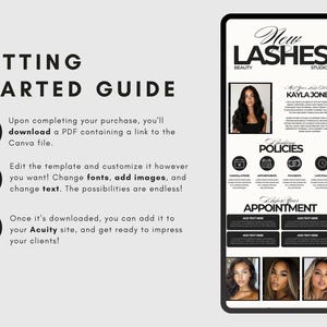 Luxury Lash Artist Acuity Scheduling Template Hair Stylist, Booking ...