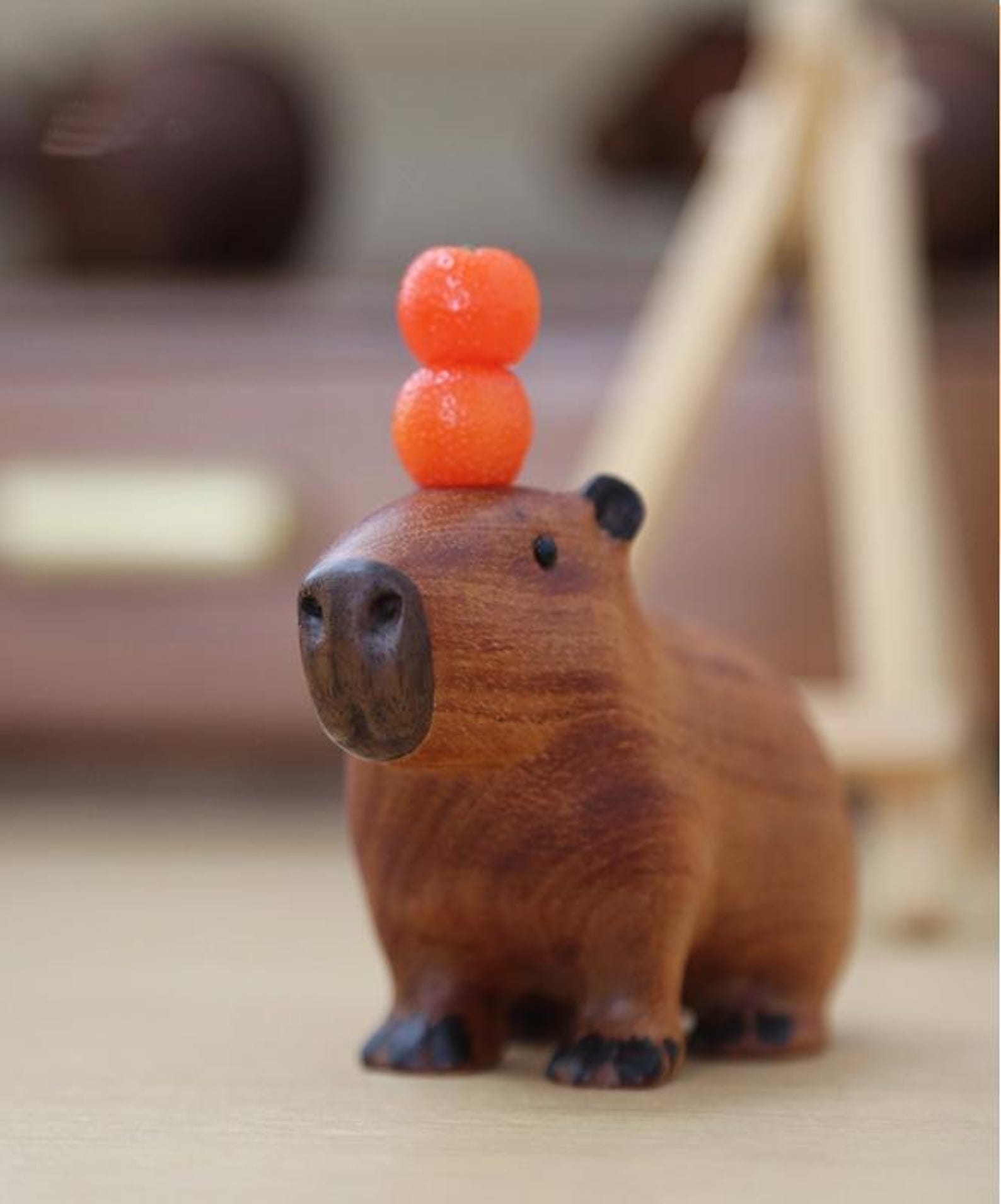 Wood-carved Capybara, Cute Desk Decor, Capybara Gift, - Etsy