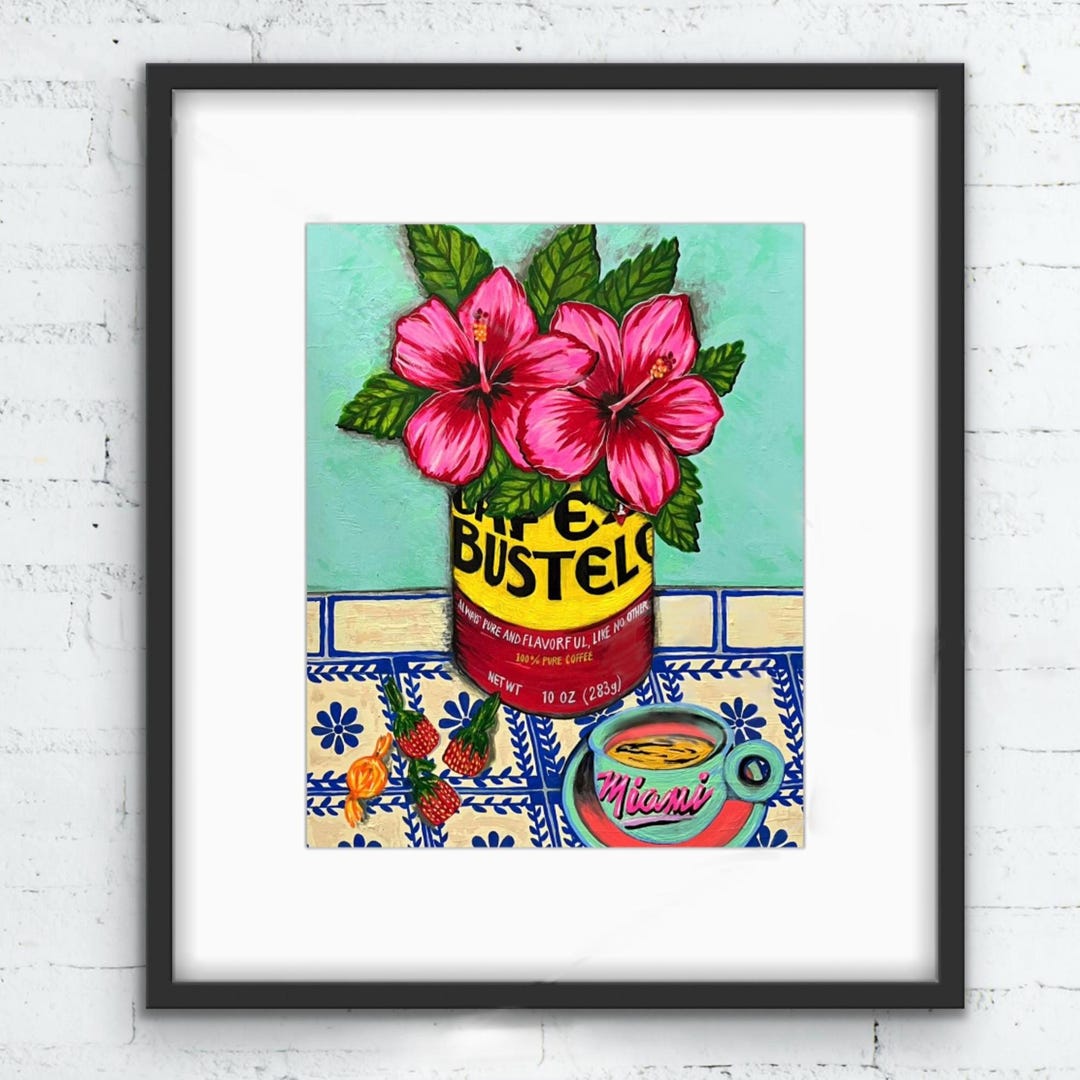 Miami Runs on Cafécito *print of Original*- Miami Art- Cuban Art ...