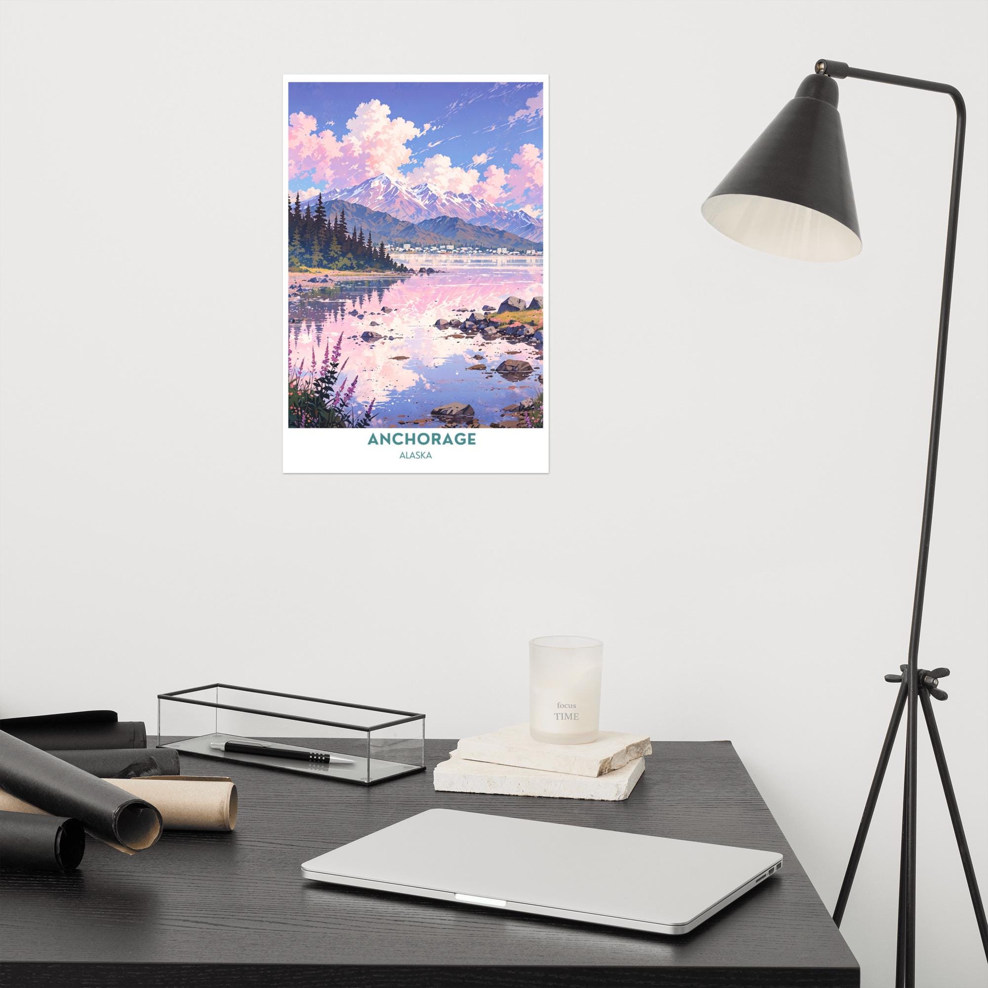 Anchorage, Alaska | Alaska Landscape Poster | Alaska Art Print - Etsy