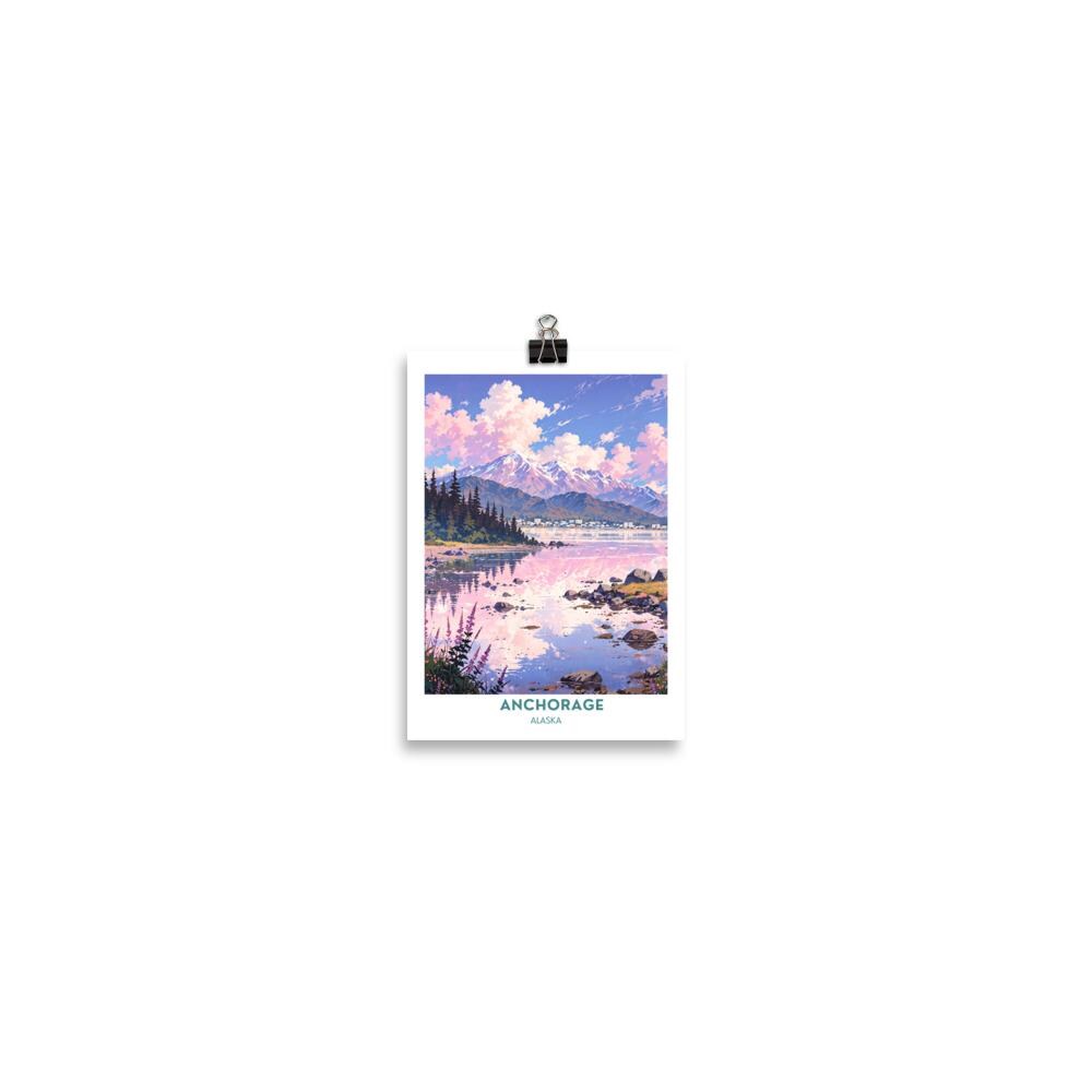 Anchorage, Alaska | Alaska Landscape Poster | Alaska Art Print - Etsy
