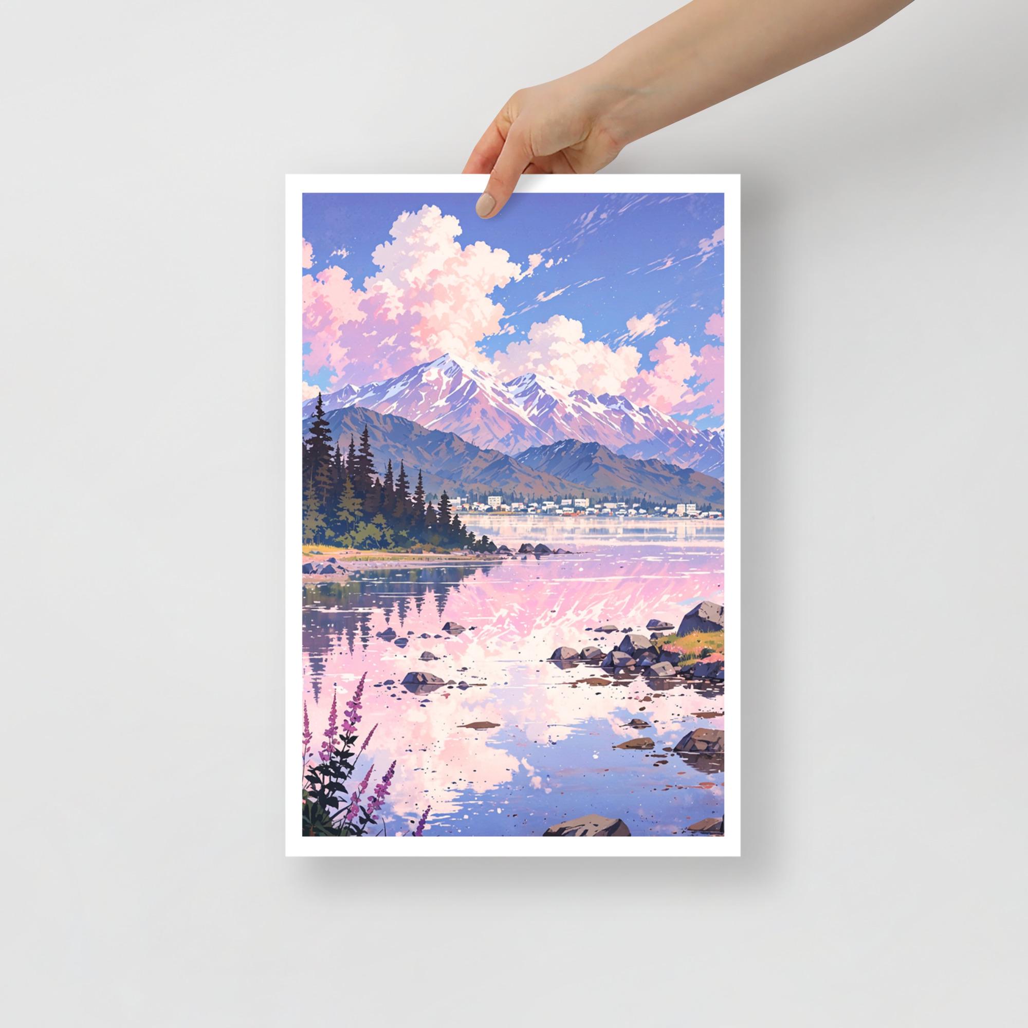 Anchorage, Alaska | Alaska Landscape Poster | Alaska Art Print - Etsy