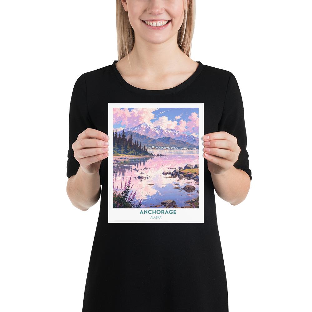 Anchorage, Alaska | Alaska Landscape Poster | Alaska Art Print - Etsy