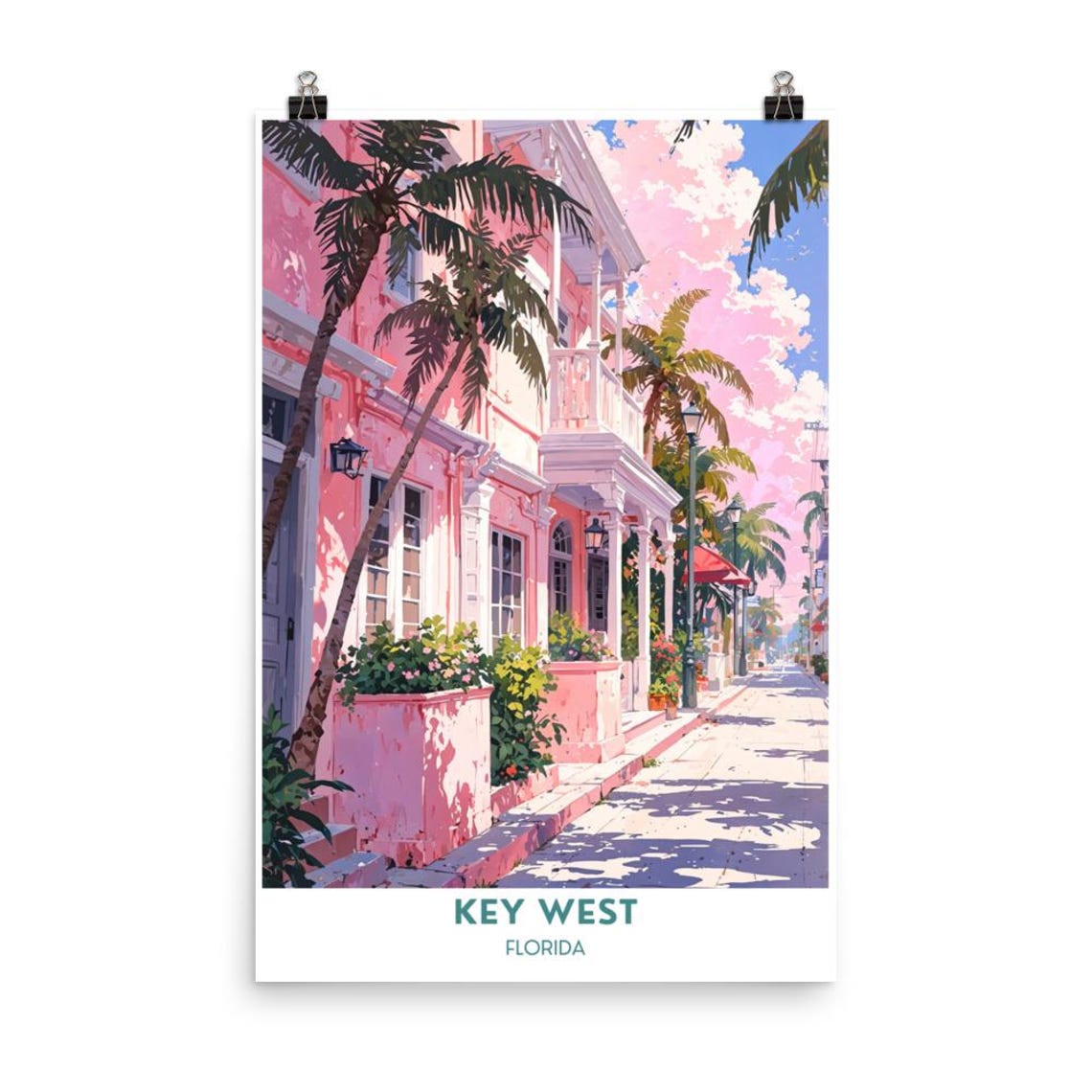 Key West, Florida Travel Poster | Key West Art Print - Etsy