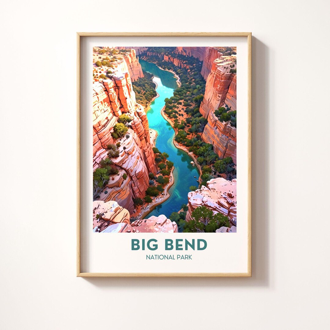 Big Bend National Park Art Print Big Bend Poster - Etsy