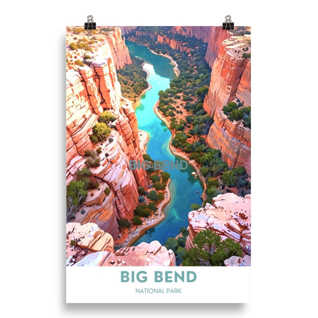 Big Bend National Park Poster Big Bend Landscape Art Print - Etsy