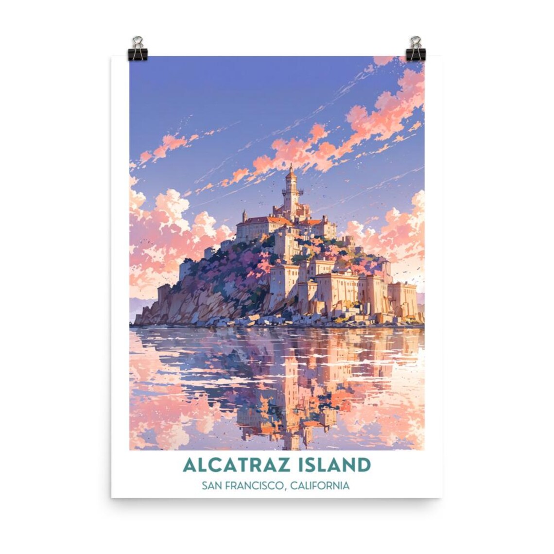 Alcatraz Island, California Travel Poster | San Francisco, California ...