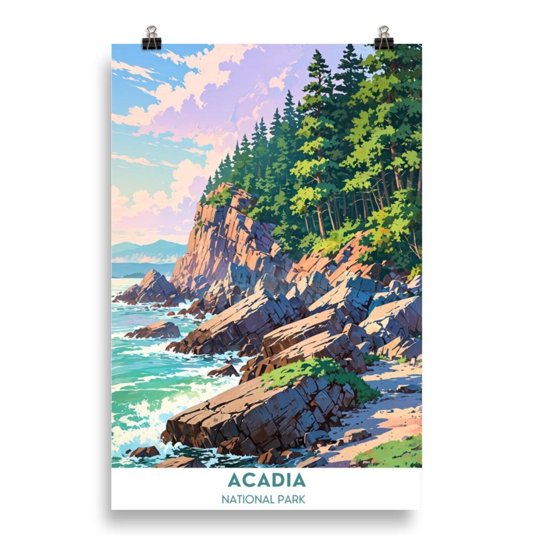 Acadia National Park Poster | Acadia Art Print - Etsy