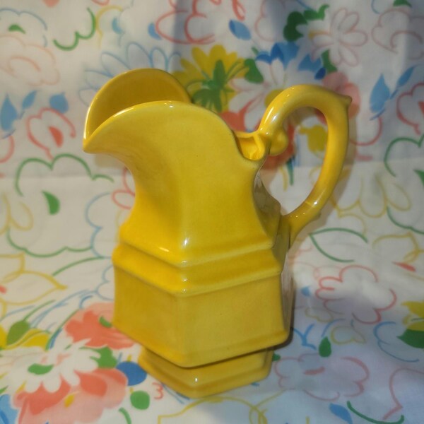 Small Yellow Pitcher - Etsy