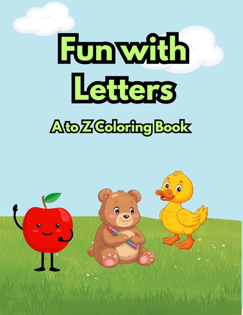 Alphabet Coloring Book: Educational ABC Printable, A-Z Coloring Pages ...