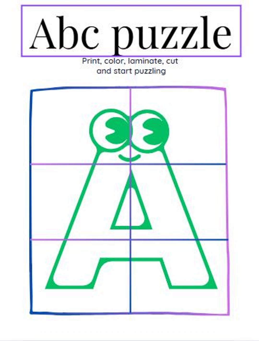 Abc Puzzle for Kids, Alphabet Jigsaw, Educational Toy, Learning Puzzle ...