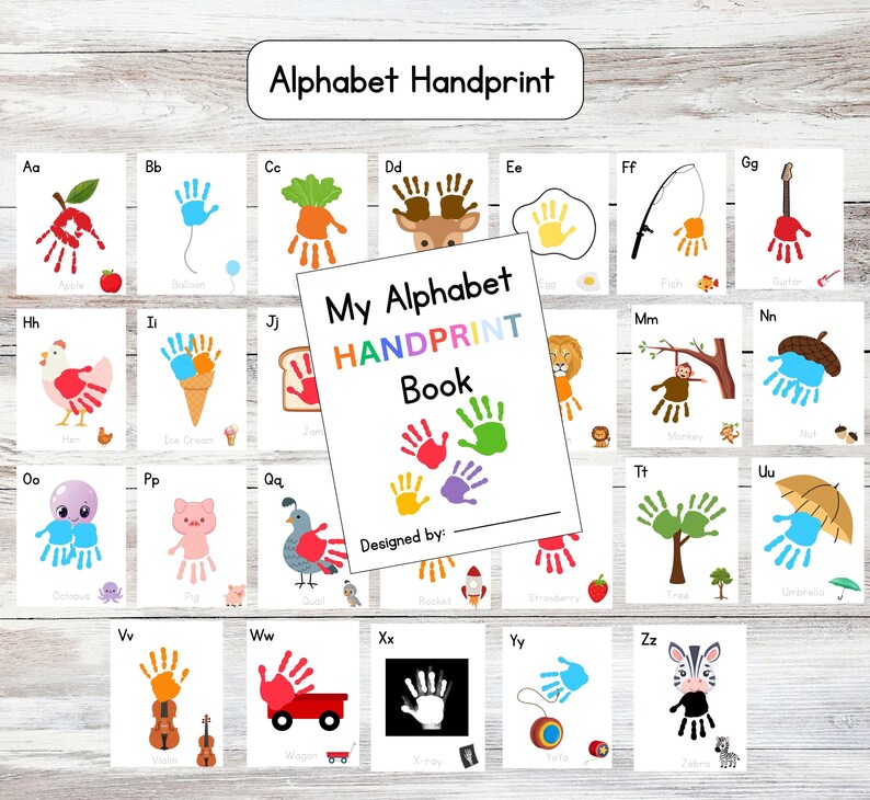 Handprint Alphabet Book | ABC Printable for Preschool & Toddlers ...