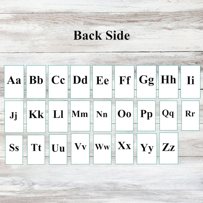 Printable Alphabet Flash Cards: ABC Learning for Toddlers (digital ...