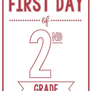 First Day of School Signs Pre K 12th - Etsy