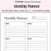 Editable Yearly Planner, Printable Yearly Overview on One Page, Year at ...