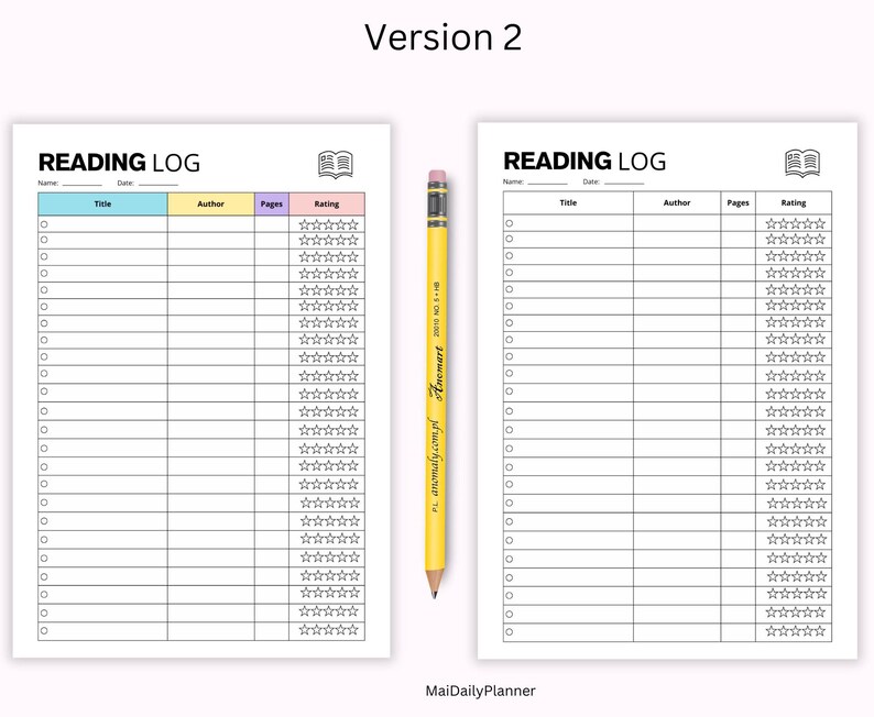 Reading Log Printable, Reading Tracker, Books to Read, Book Log, A4/a5 ...