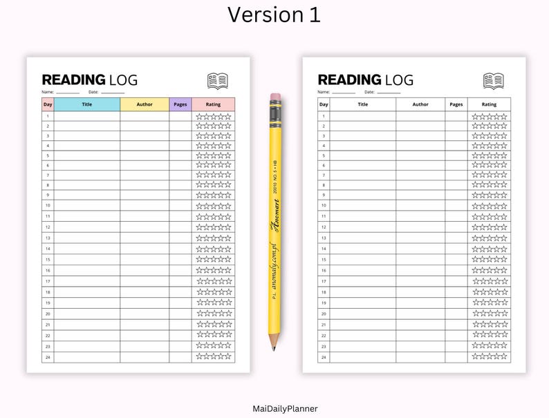 Reading Log Printable, Reading Tracker, Books to Read, Book Log, A4/a5 ...
