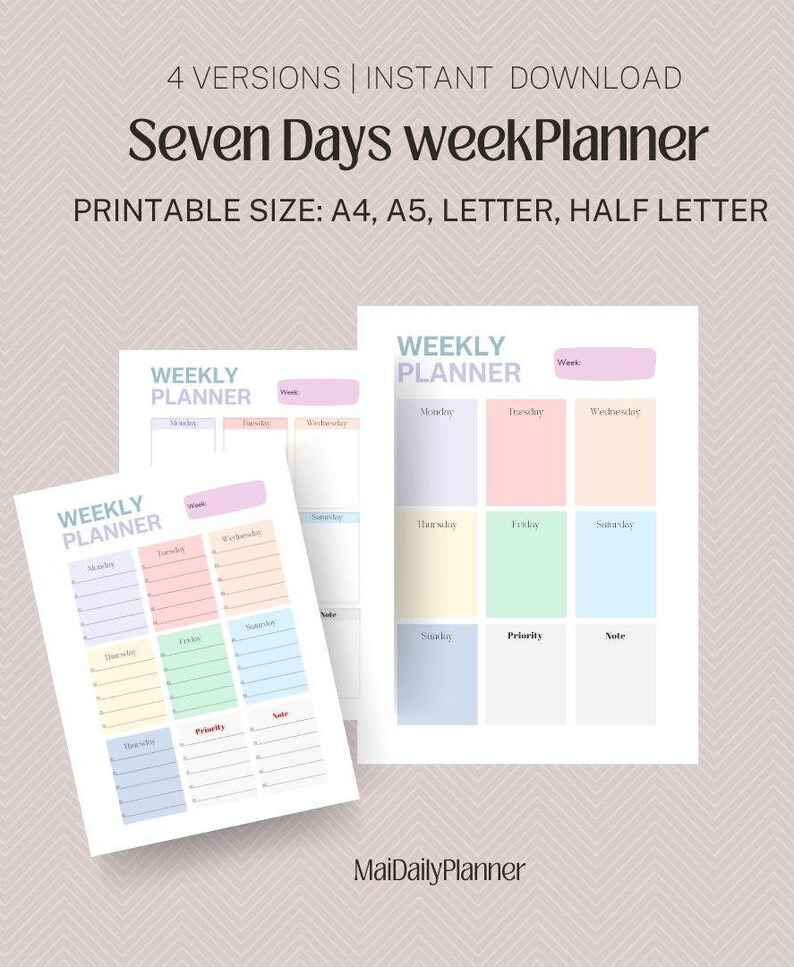 Daily Planner - Etsy