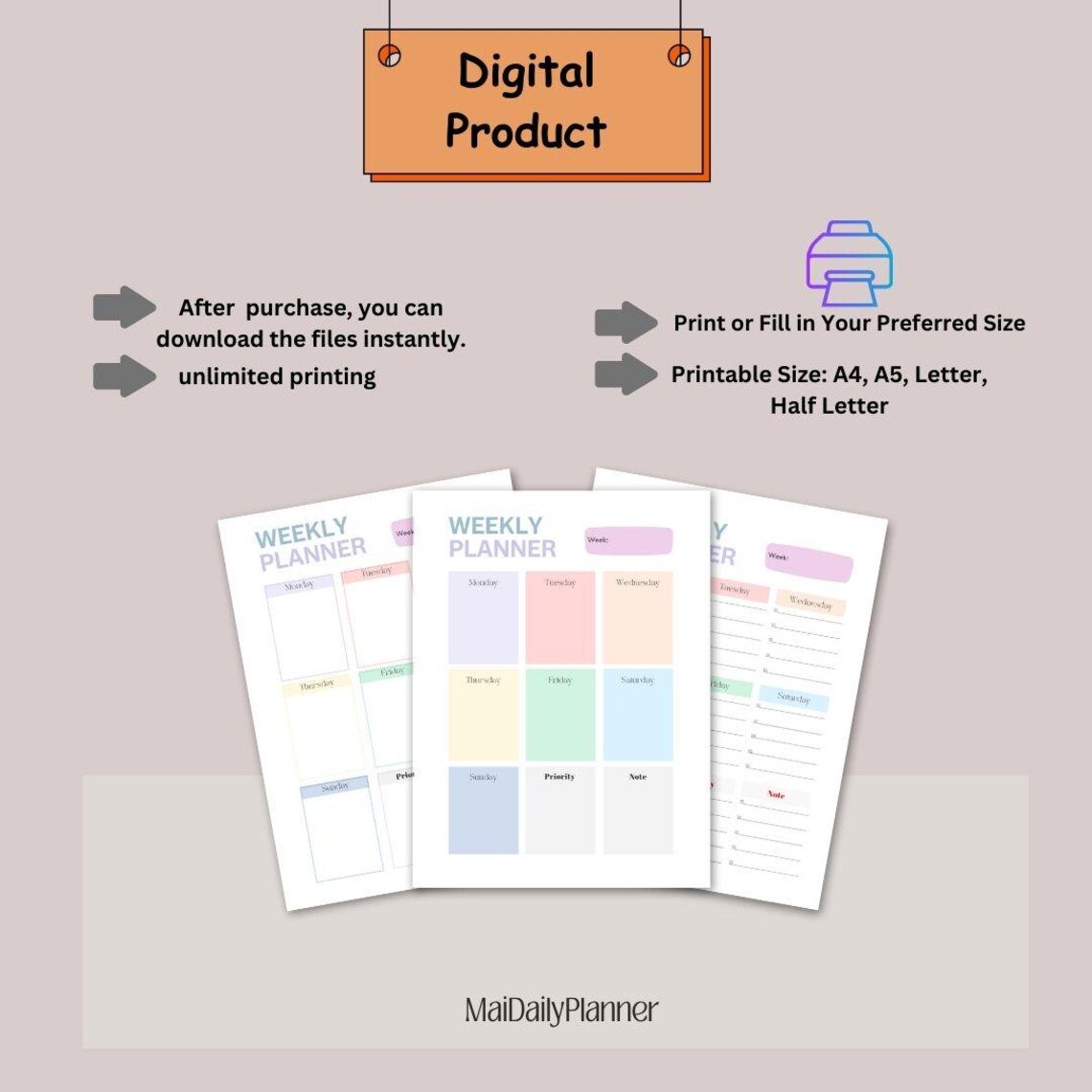 Daily Planner - Etsy