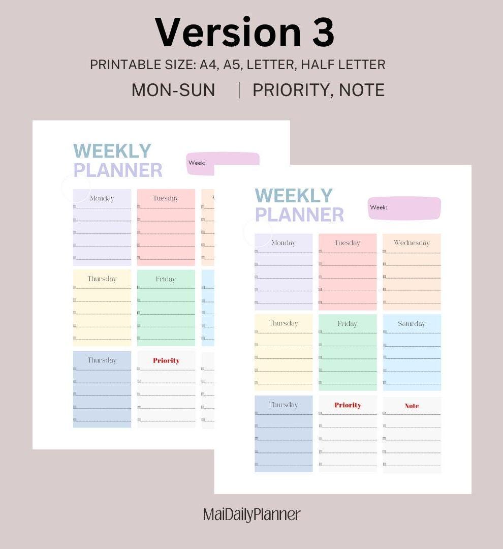 Daily Planner - Etsy