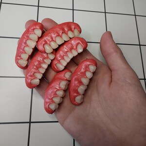 Handmade Teeth Hairclip, Acrylic Teeth, Hand-sculpted Polymer Clay Gums ...
