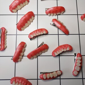 Handmade Teeth Hairclip, Acrylic Teeth, Hand-sculpted Polymer Clay Gums ...