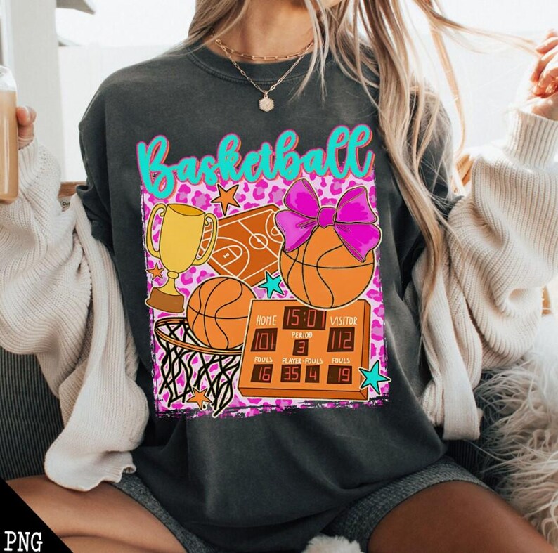 Basketball Preppy PNG, Fun Basketball PNG, Basketball Png, Basketball ...