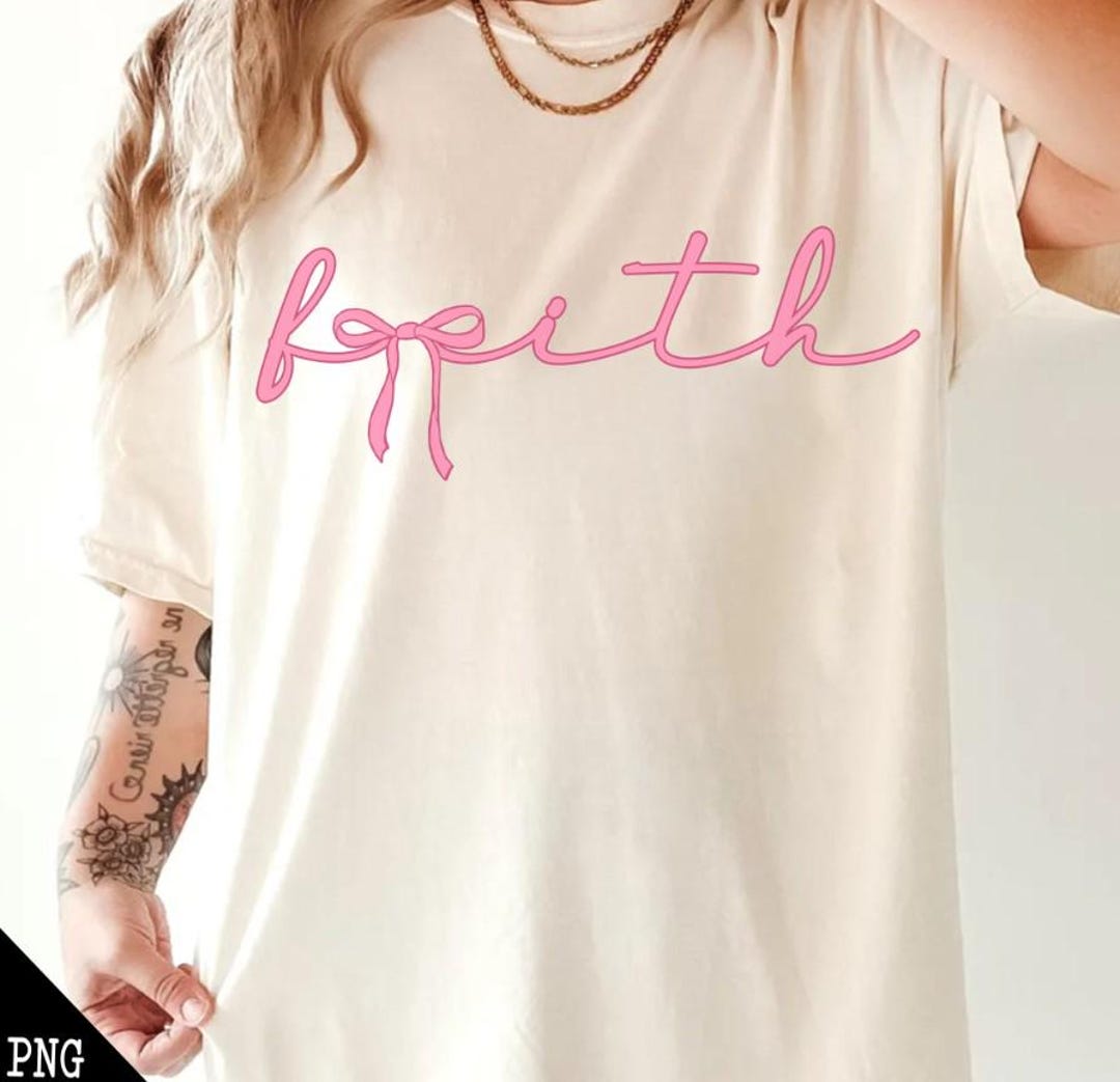 Pink Faith Bow Png, Retro Christian Png, Christian Png, Religious Png ...