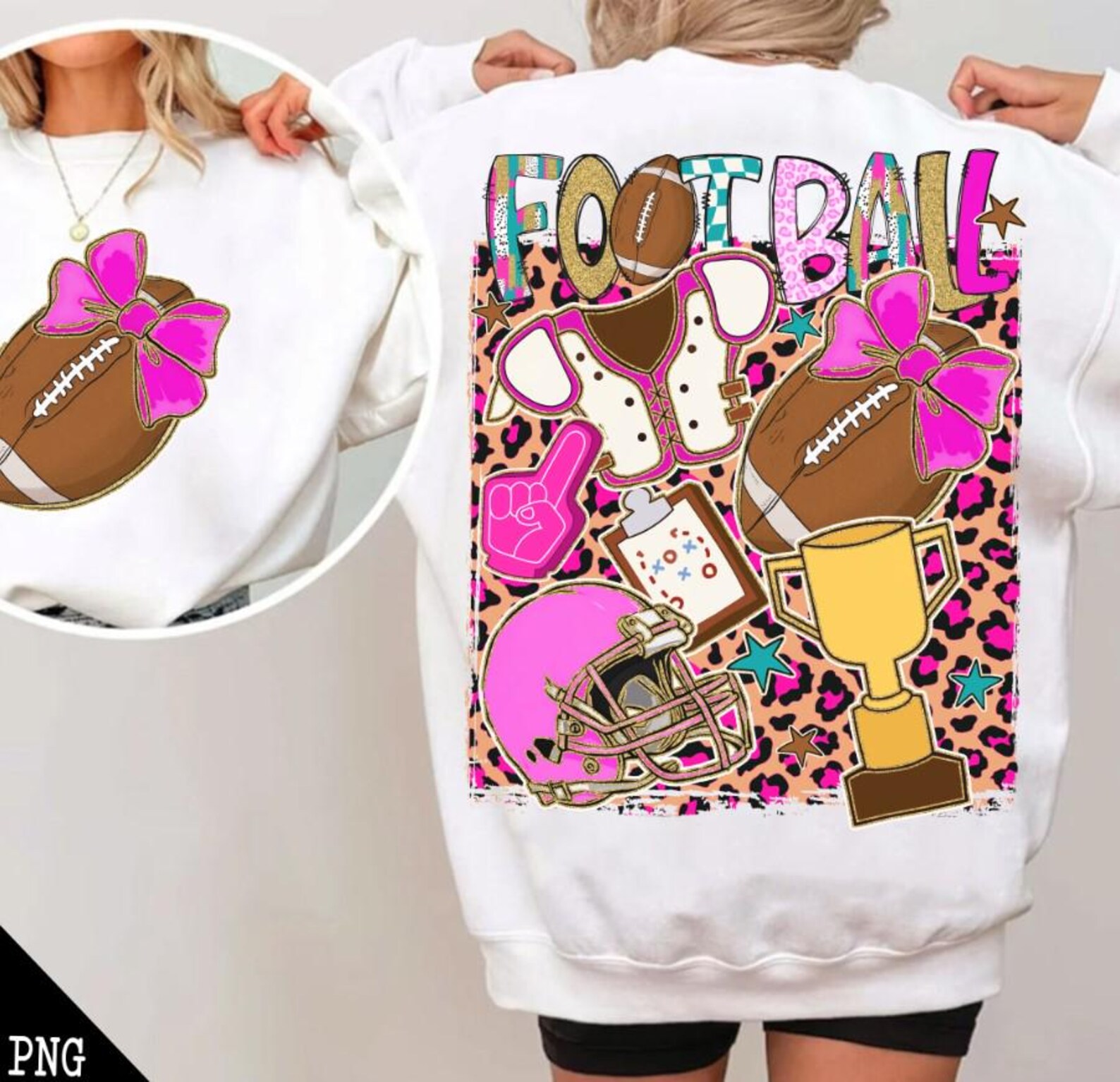 Football Preppy PNG, Fun Football Png, Preppy Football Png, Football ...