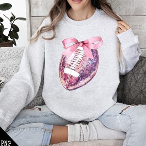 Pink Football Coquette PNG, Glitter Football Png, Disco Football, Game ...