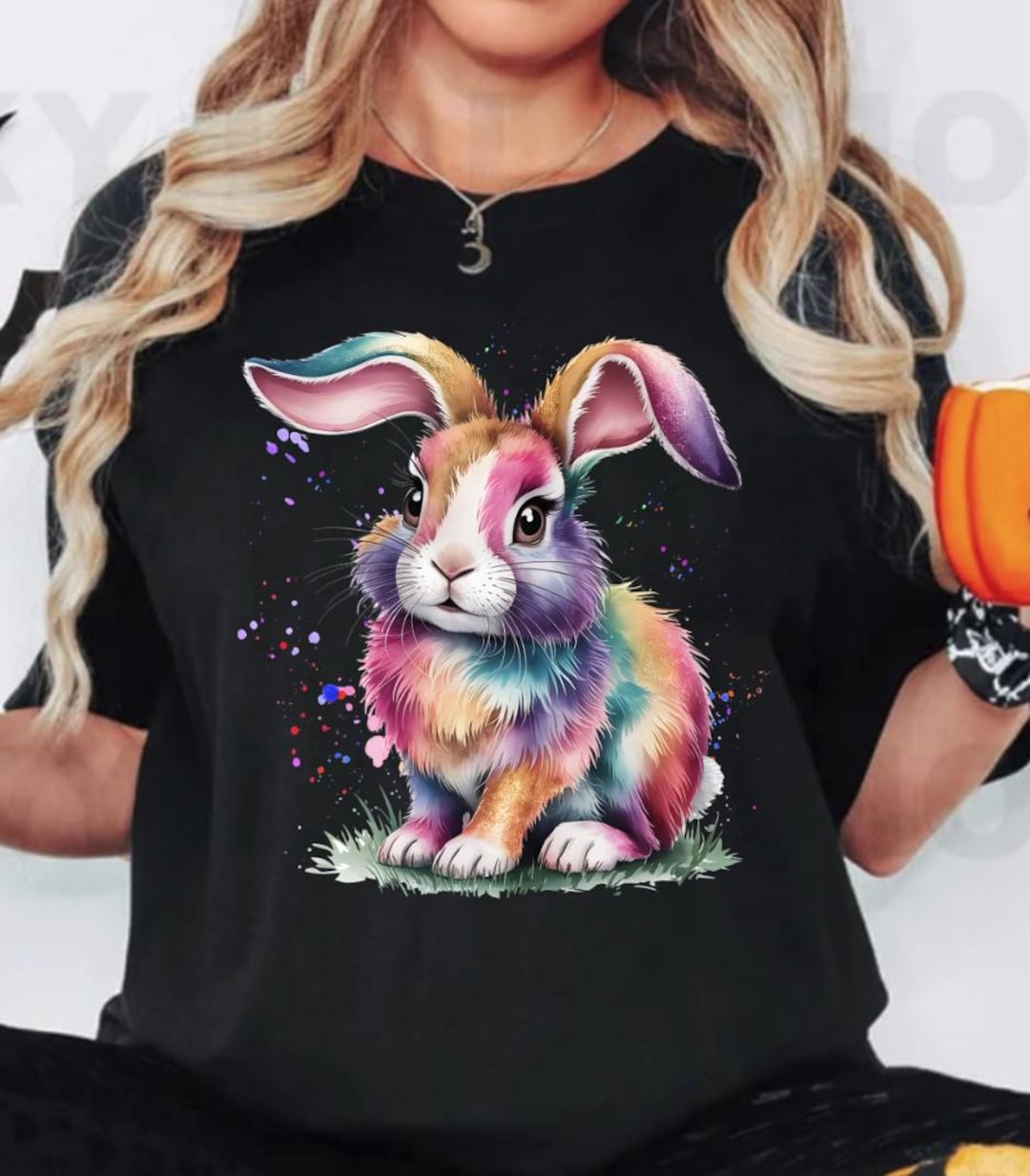 Glitter Easter Bunny Png, Happy Easter PNG, Retro Easter Png, Easter ...