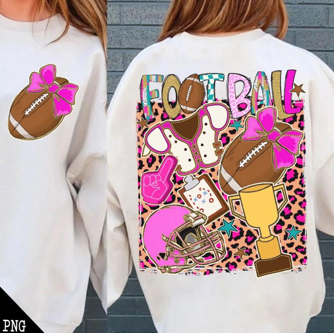 Football Preppy PNG, Fun Football Png, Preppy Football Png, Football ...